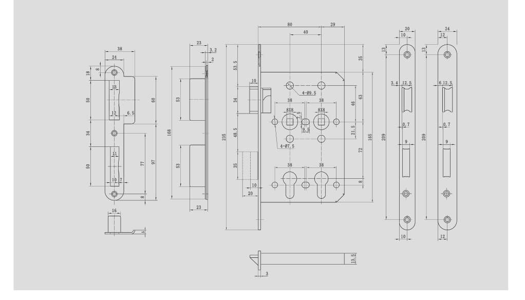 Mortise X-Ray Lock – A72H-D