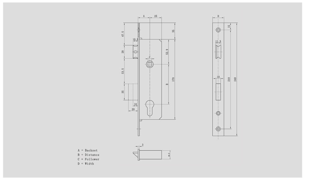 Narrow Lock – A85K