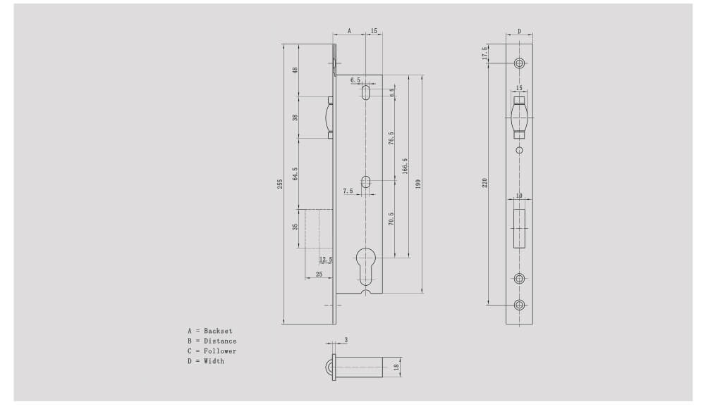 Narrow Roller Lock – A92KP